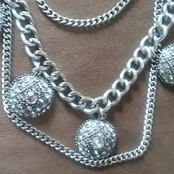 Express | Jewelry | Express Three Layers Faux Mini Diamond Necklace ...